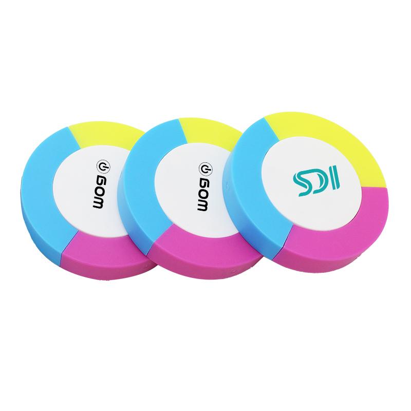 Round Three-Color Highlighters – I Want Gift