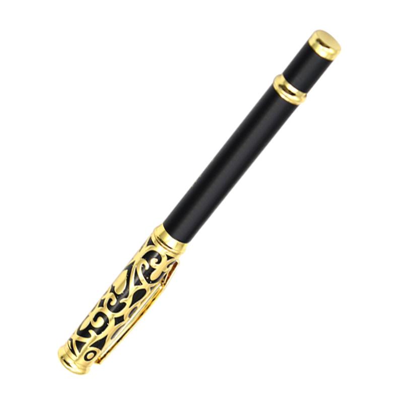Metal Business Pen With Black And Gold Cap – I Want Gift
