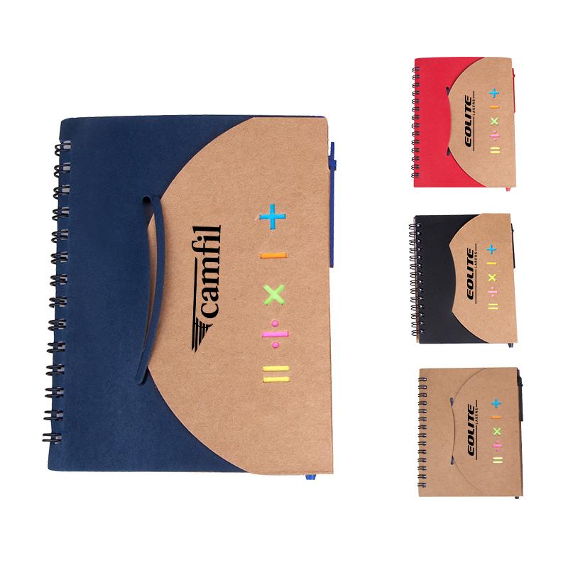 Kraft Paper Notebook Set With Mathematical Symbol Design – I Want Gift