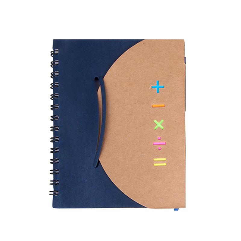 Kraft Paper Notebook Set With Mathematical Symbol Design – I Want Gift