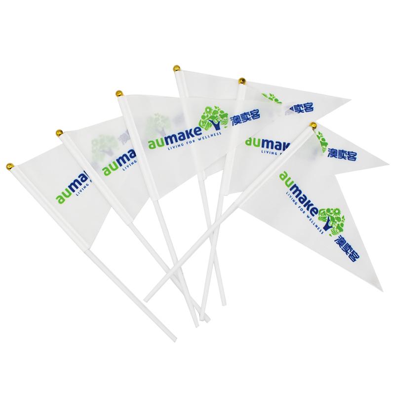 Small White Hand Flags – I Want Gift